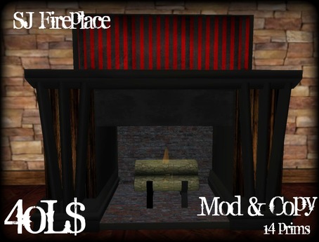 Second Life Marketplace - SJ Fireplace M/C (boxed)
