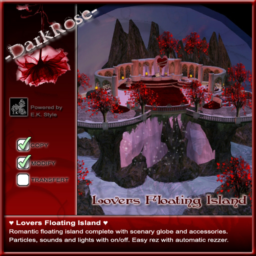 Second Life Marketplace - LOVERS FLOATING ISLAND. Love Series. INCLUDED ...