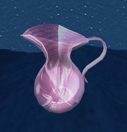 Second Life Marketplace - cut glass pink water pitcher