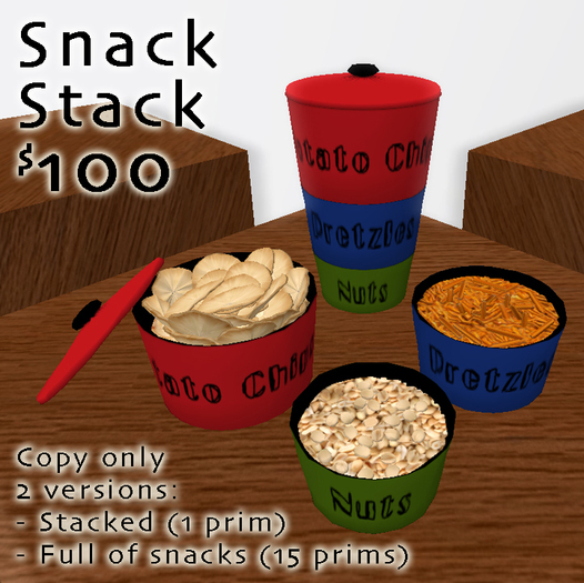Second Life Marketplace - % Snack Stack SCULPT