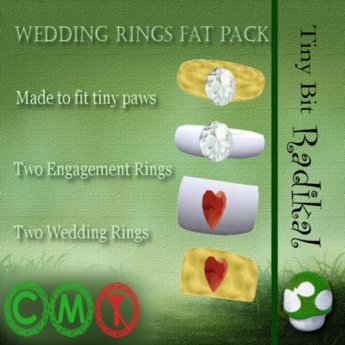 Second Life Marketplace - Wedding Rings Fat Pack