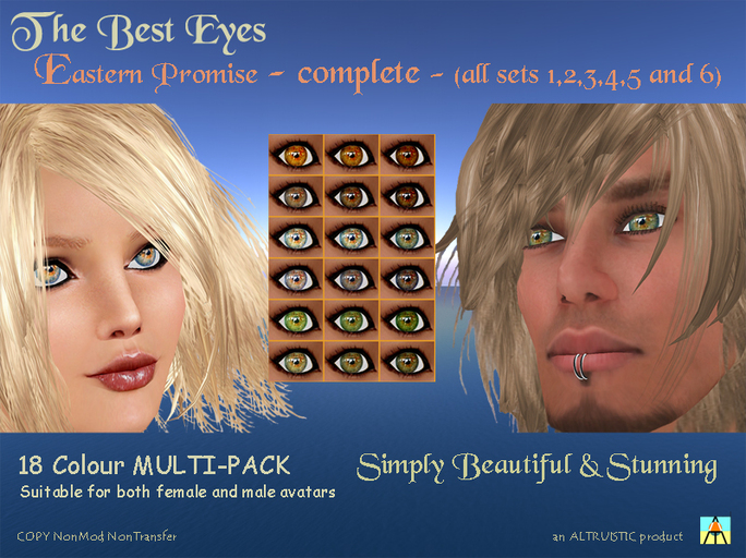 Second Life Marketplace - The Best Eyes MEGA pack - Complete set of 18 eyes