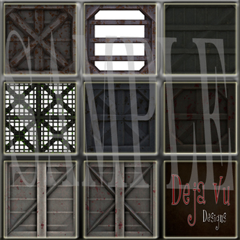 Second Life Marketplace - Grungy Metal Crates Texture Pack