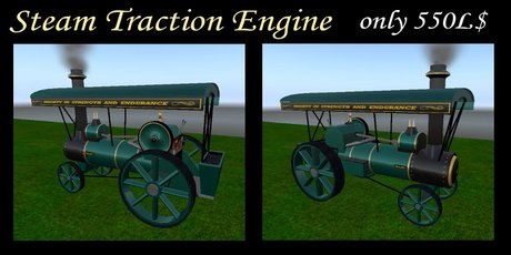 Second Life Marketplace - Traction Engine green (boxed)