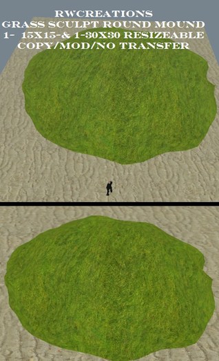 Second Life Marketplace - Grass Sculpt Round Mound 15x15-&30x30 ...