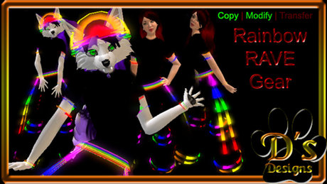 Second Life Marketplace - D's Designs - Rainbow RAVE Gear