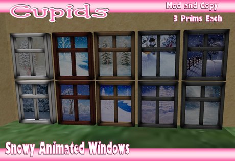 Second Life Marketplace - *CUPIDS* 10 Snowy Animated Windows