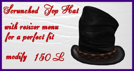 Second Life Marketplace - Scrunched Top Hat