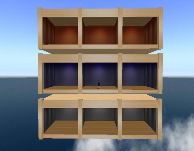 Second Life Marketplace - Modern Triple Shop Stalls - oak