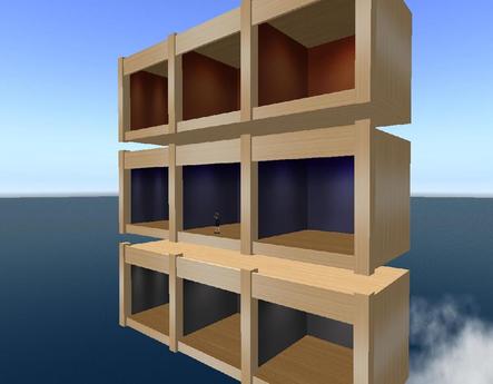 Second Life Marketplace - Modern Triple Shop Stalls - oak