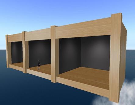 Second Life Marketplace - Modern Triple Shop Stalls - oak