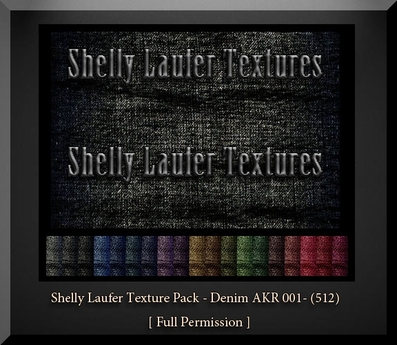 Second Life Marketplace - Shelly Laufer Texture Pack - Denim AKR001 - (512)