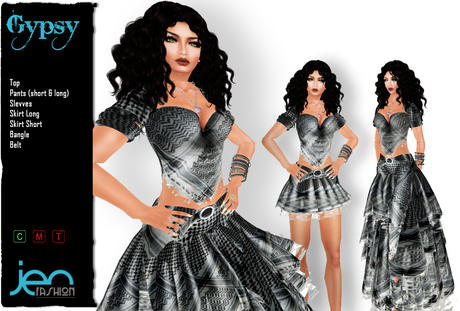 Second Life Marketplace - .: jen Fashion :. Gypsy Dress - Black