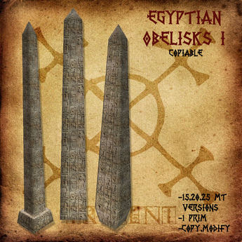 Second Life Marketplace - Egyptian Obelisks I