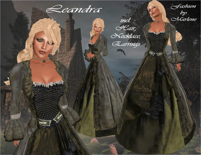 Second Life Marketplace - *MG Leandra, medieval outfit with hair ...
