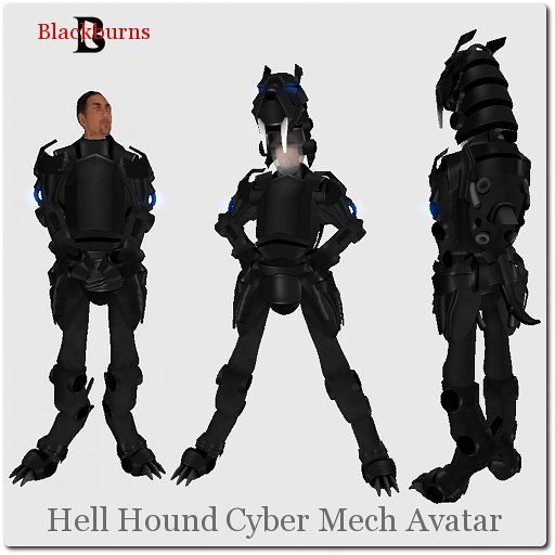 Second Life Marketplace - Blackburns Hell Hound Cyber Mech Avatar