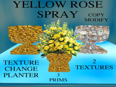 Second Life Marketplace - Yellow Rose Spray