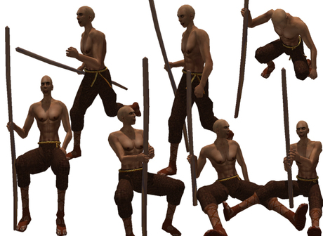 Second Life Marketplace - MDHU Staff TKD AO HUD v4 box - mocap animations