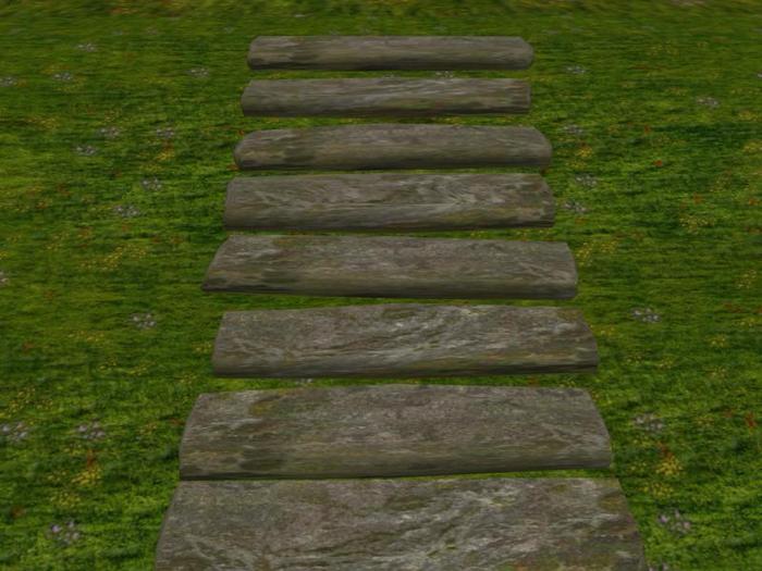 Second Life Marketplace - Rustic Stone Steps: Shallow (One of the items ...