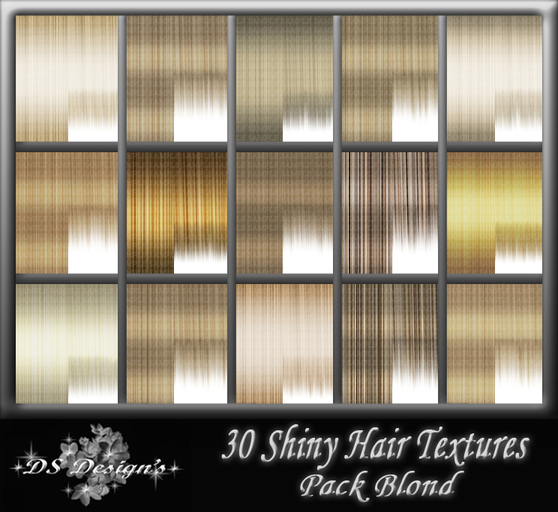Second Life Marketplace - ** DS Design's ** 240 SHINY HAIR TEXTURES