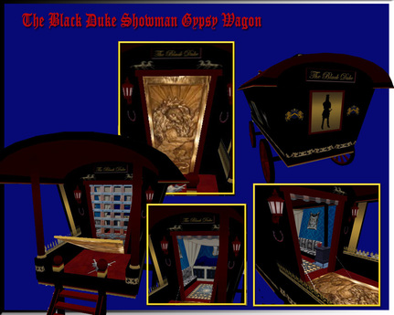 Second Life Marketplace - The Black Duke Showman Gypsy Wagon