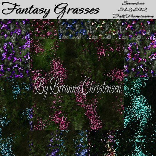 Second Life Marketplace - Seamless Fantasy Grasses Terrain Textures (25 ...