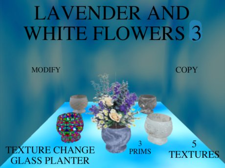 Second Life Marketplace - Lavender and White Flowers 3