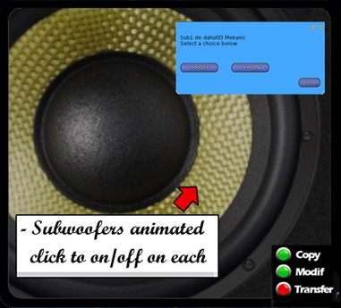 Second Life Marketplace - Speakers double subwoofer animated on/off ...