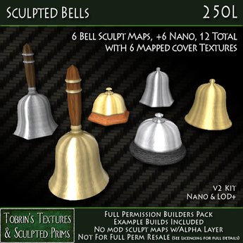 Second Life Marketplace - Tobrins Sculpted Bells