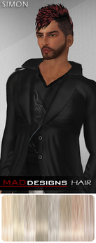 Second Life Marketplace - MADesigns HAIR ~ SIMON ~ Light blonde