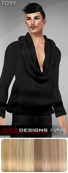 Second Life Marketplace - MADesigns HAIR ~ TOBY ~ Medium Blonde