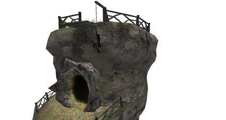 Second Life Marketplace - Floating Island Rock Cave ( for waterfall ...