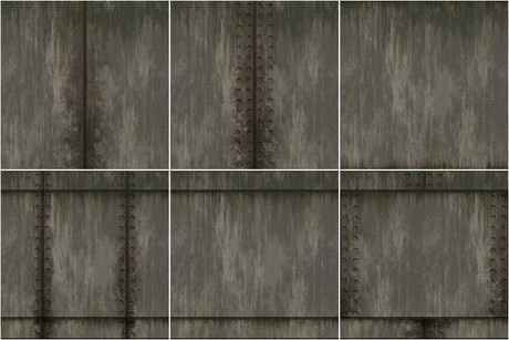 Second Life Marketplace - 14 textures of riveted metal wall 1024x1024 ...