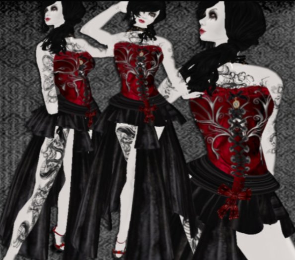 Second Life Marketplace - KL lw408 KALI GOTHIC DRESS