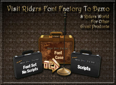 Second Life Marketplace - Riders Mesh Font Set (Metal) - 5 Sides to ...