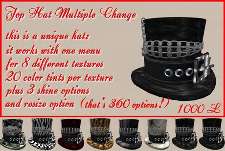 Second Life Marketplace - Top Hat Multiple Change