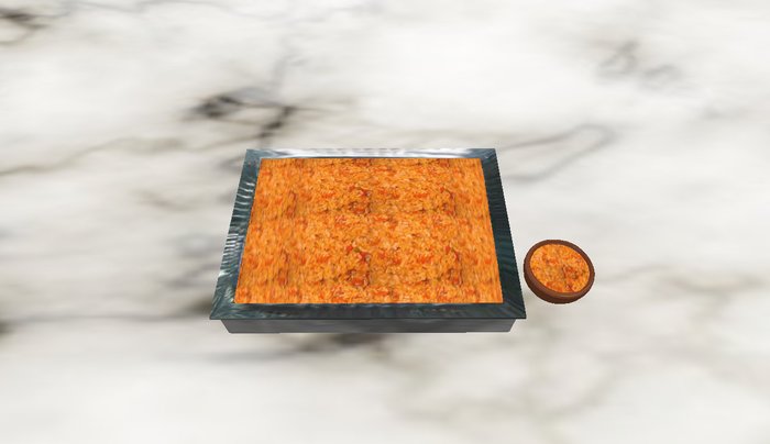 Second Life Marketplace - Kellye's Kitchen Spanish Rice in an Aluminum Pan