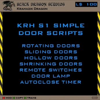 Second Life Marketplace - S1 Door Script Set
