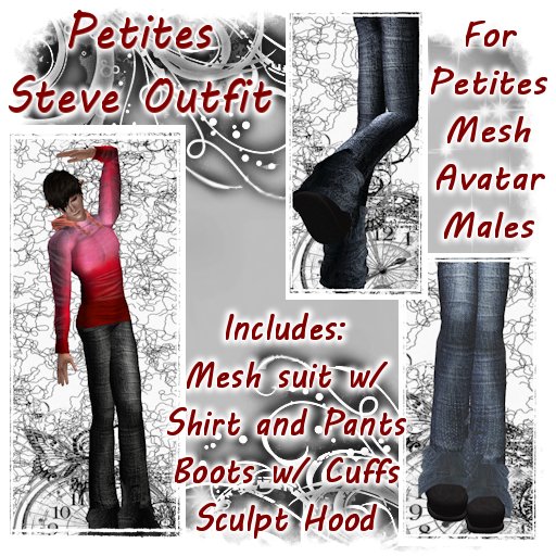 Second Life Marketplace - Steve - Red *FOR PETITES MESH AVATARS*