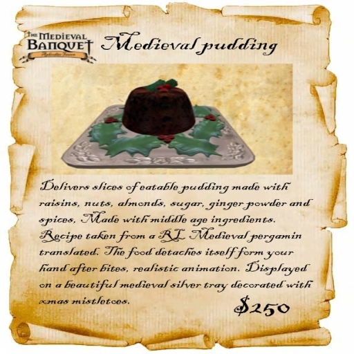 Second Life Marketplace - Medieval Banquet - Christmas Pudding