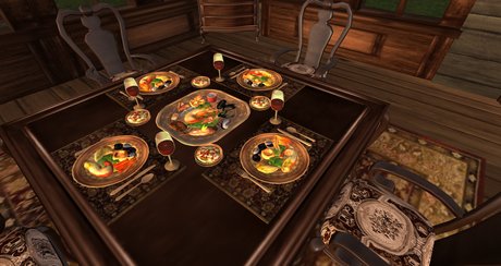 Second Life Marketplace - Dining Room Set Rezfood