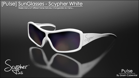 Second Life Marketplace - [Pu!se] Scypher Sunglasses White