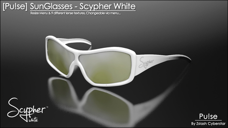 Second Life Marketplace - [Pu!se] Scypher Sunglasses White