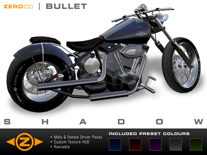 Second Life Marketplace - ZERO CC :: Bullet - Shadow (Motorcycle ...