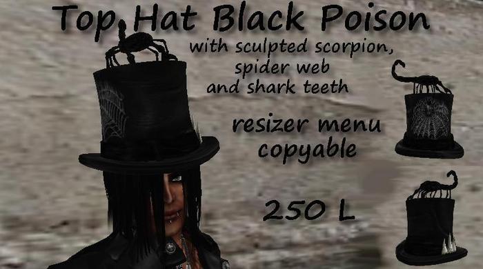 Second Life Marketplace - Top Hat Black Poison