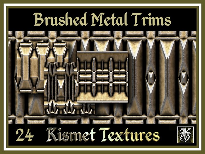 Second Life Marketplace - *Kismet* Brushed Metal Trims Textures (24)