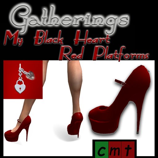 Second Life Marketplace - Gatherings~ My Black Heart Red Platforms