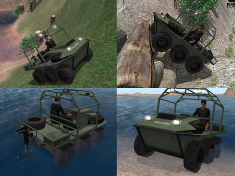 Second Life Marketplace - [aR] Mudskipper 6x6 AATV Off-Road Vehicle