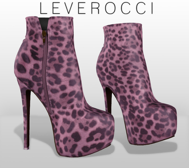 Second Life Marketplace - [MESH] Leverocci - Leopard Booties_Pink