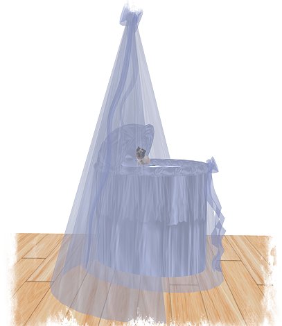Second Life Marketplace - Blue Elegance Bassinet